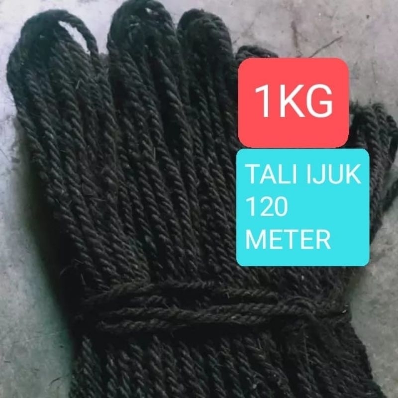 HITAM Save..! 1kg 120 Meters Super Smooth Black Fiber Rope Gazebo ...