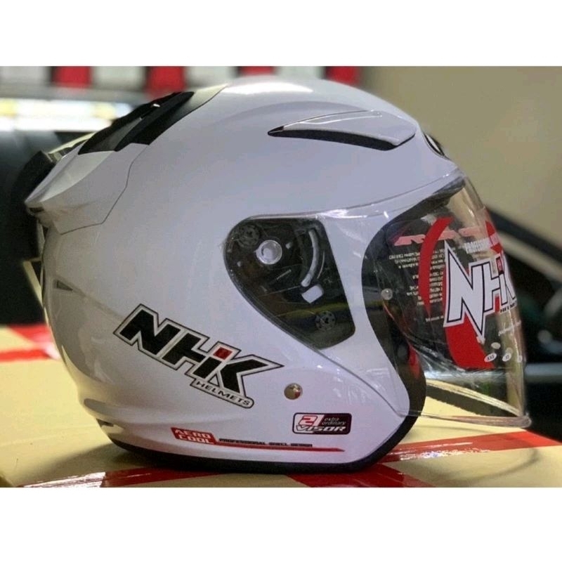 NHK R1 SOLID DOUBLE VISOR ALL VARIANTS | Original Half Face Helmet in ...