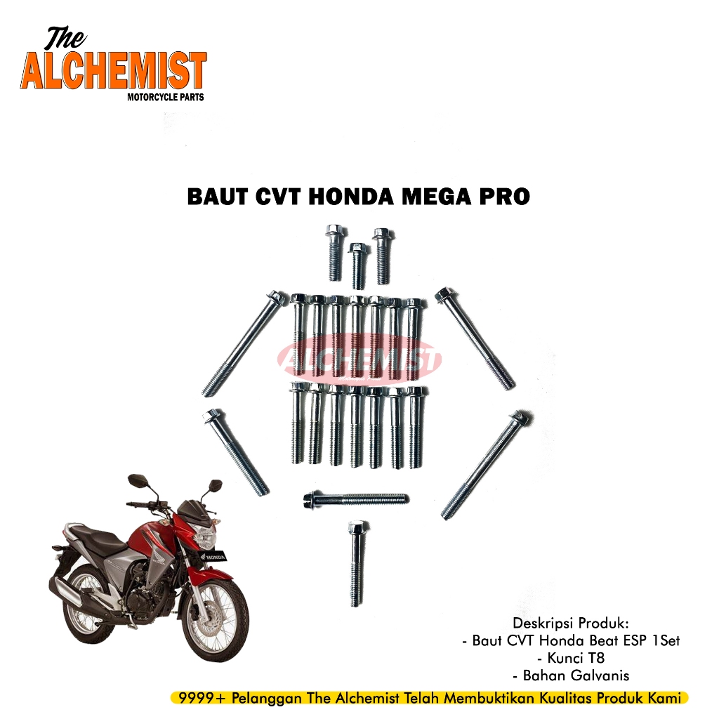 MESIN Honda Mega Pro Engine Block Bolts Right Engine Crankcase Bolts ...