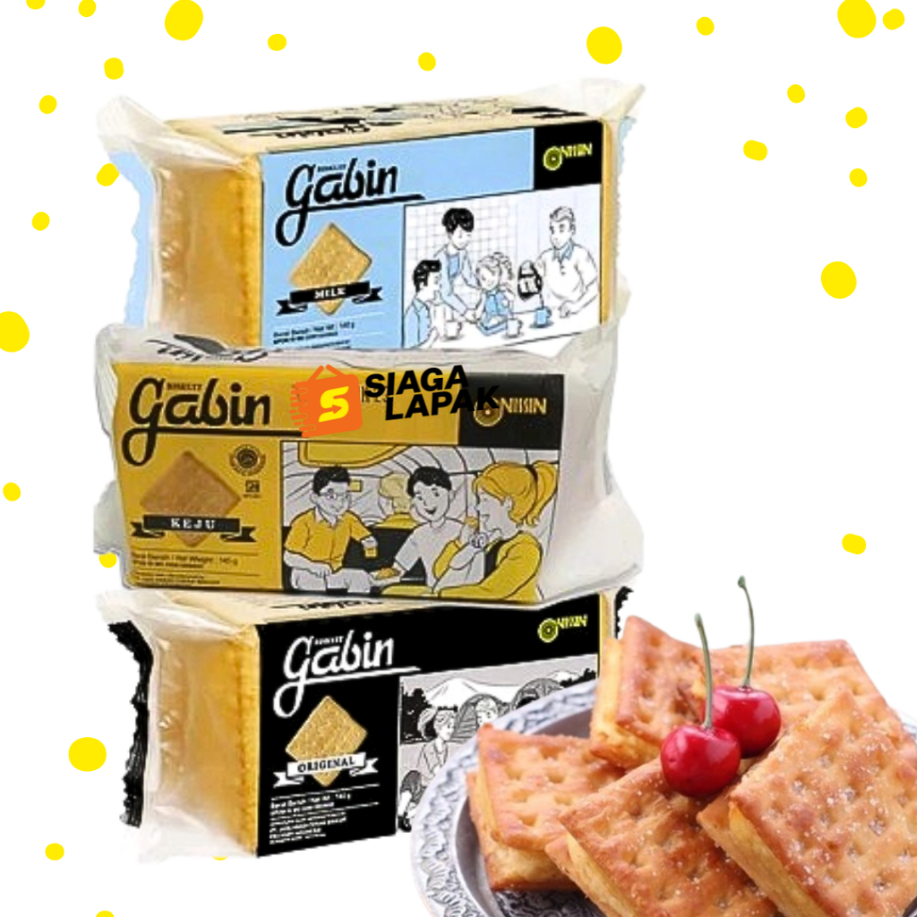 Nissin Gabin Biscuits 140gr All Flavor Variants Original Milk | Shopee ...