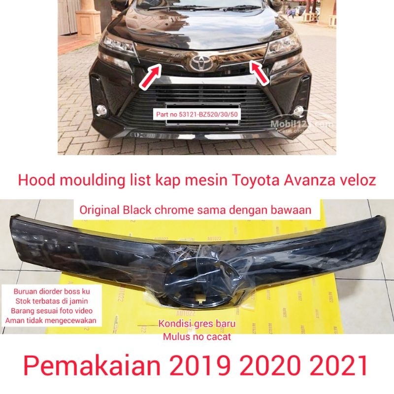 MESIN List of engine hood hood molding for Toyota Avanza veloz 2019 ...