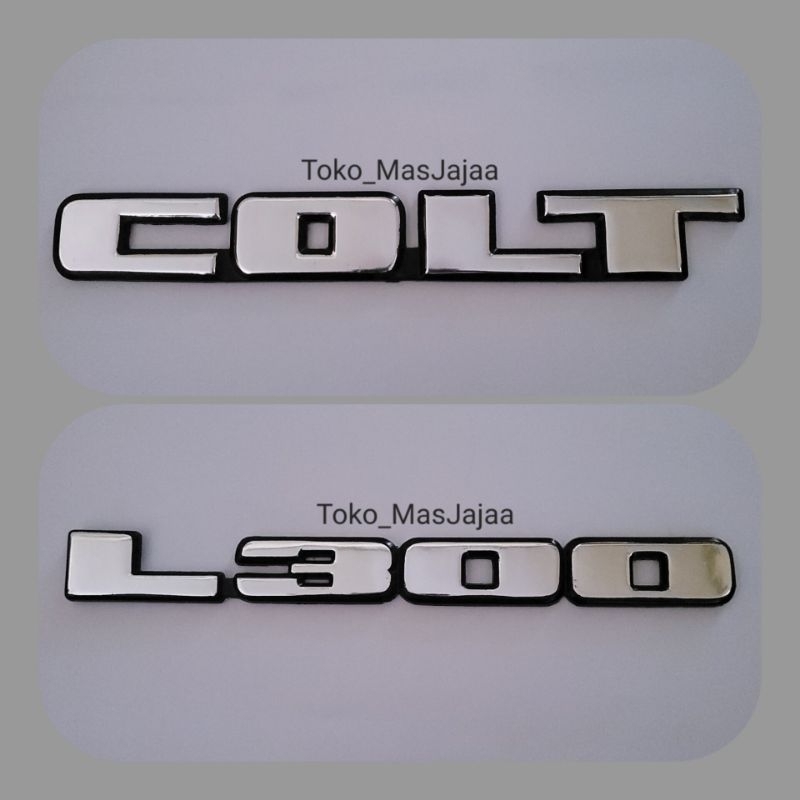 Colt l300 emblem logo embossed chrome 3d / colt l300 chrome writing ...