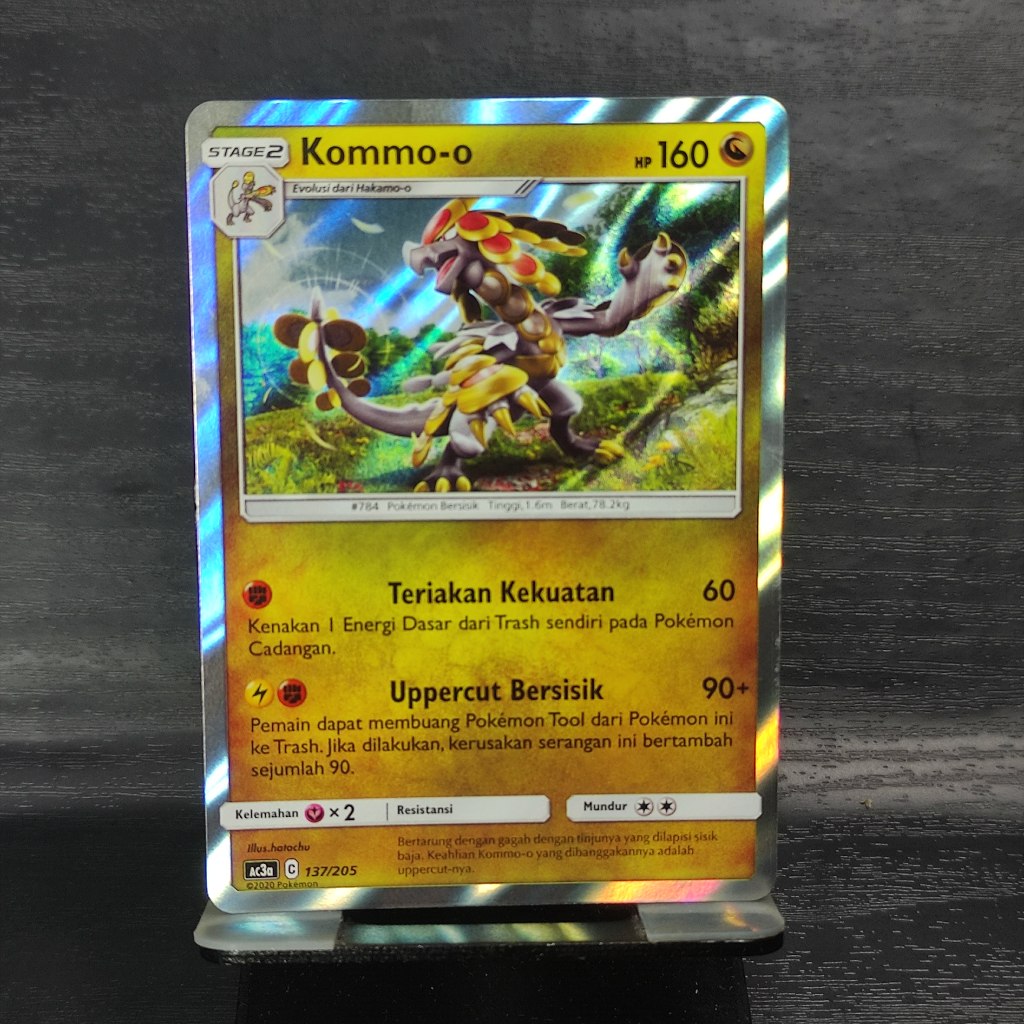 Pokemon Card Kommo-o - NAGA - regC 137/205 AC3a Holo Foil - Original ...