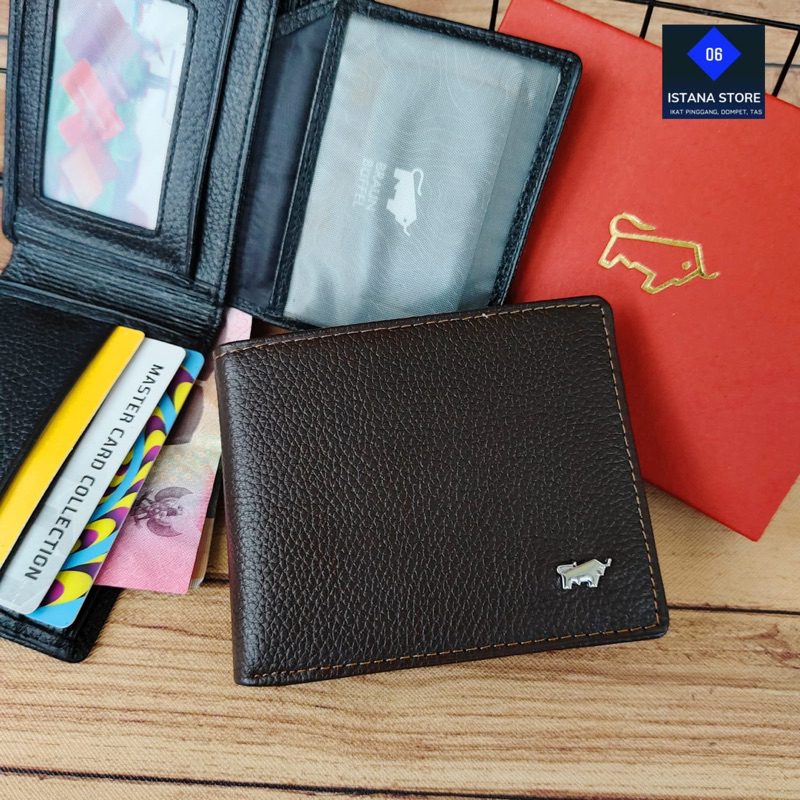Men's Top Tongue Cowhide Wallet with braun buffel logo emblem | Shopee Philippines