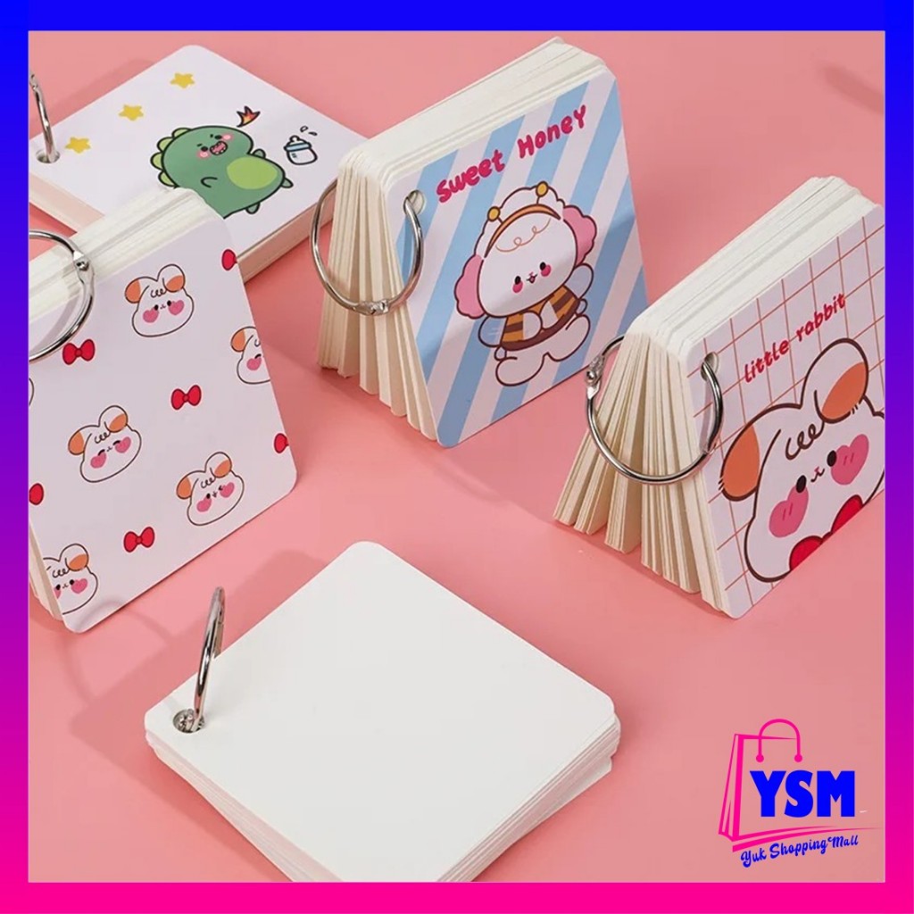 GANTUNGAN Ysm Mini Ring Notebook Contains 80 Sheets Cute Character ...
