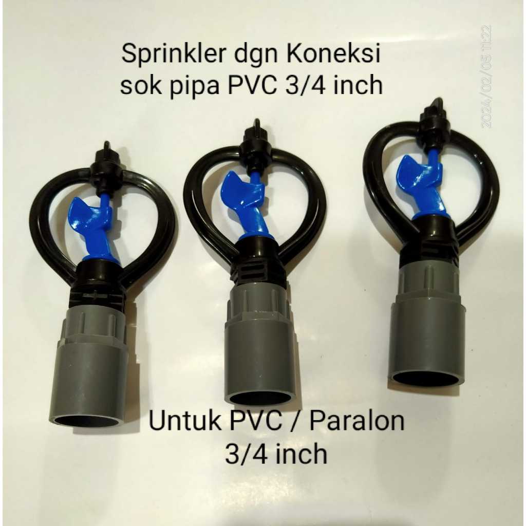 3/4 inch PVC PARALON CONECTION SPRINKLER BUTTERFLY SPRINKLER SPRINKLER ...