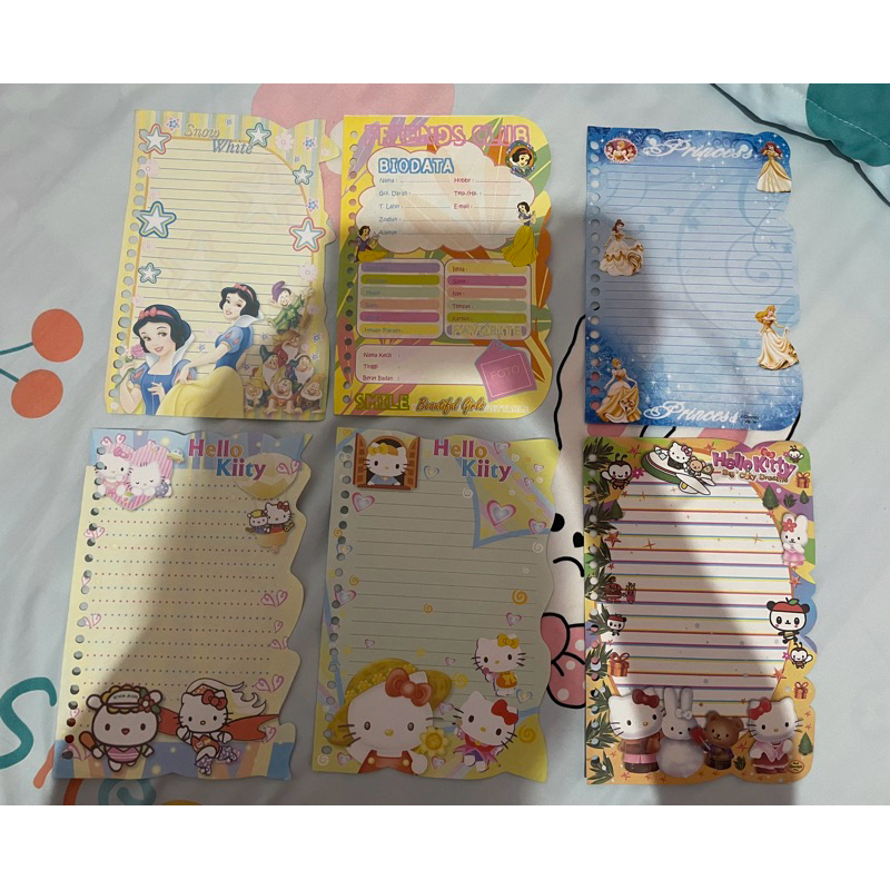 Paper binder/ loose leaaf new hello kitty princess snow white | Shopee ...