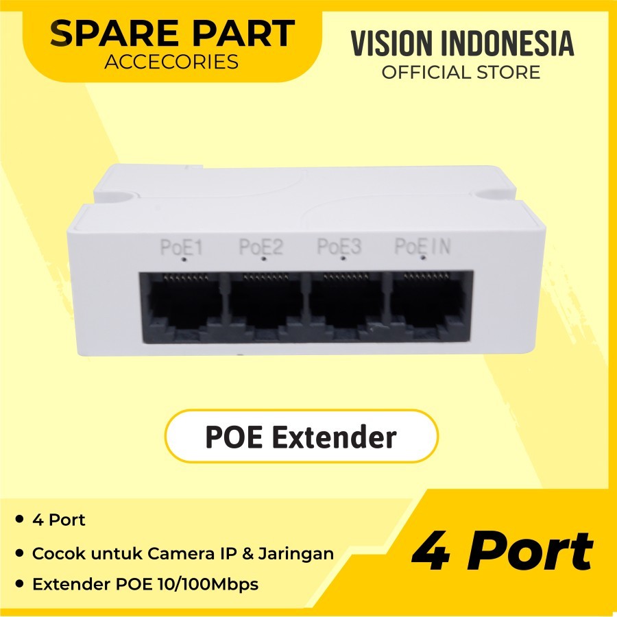 Poe Extender 4 Port || Extender POE 10/100 MBPS | Shopee Philippines