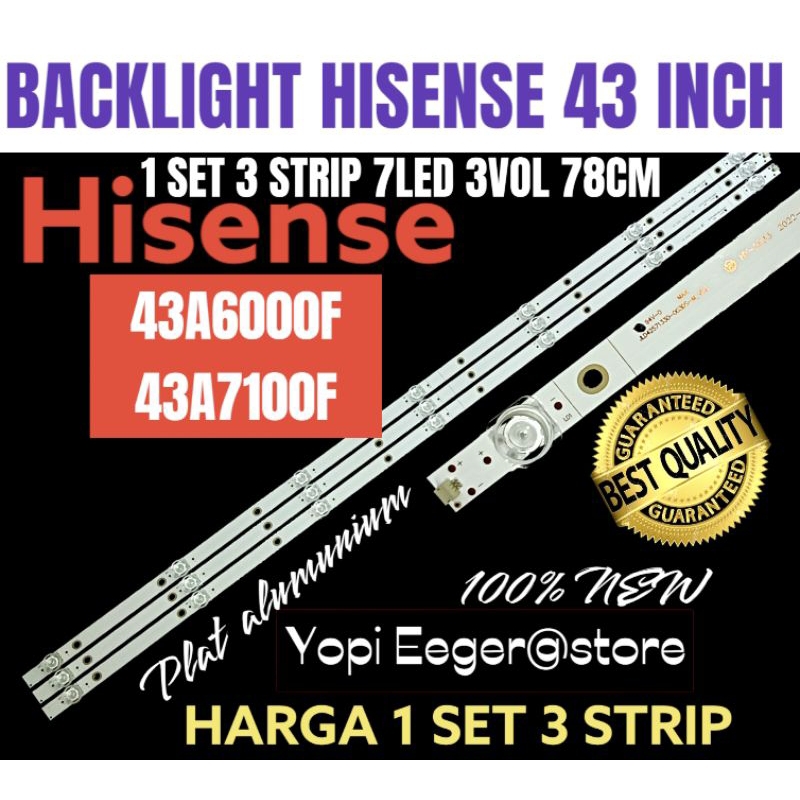 Hisense 43 INCH 43A600F-43A7100F LED LCD TV BACKLIGHT 43 INCH TV ...