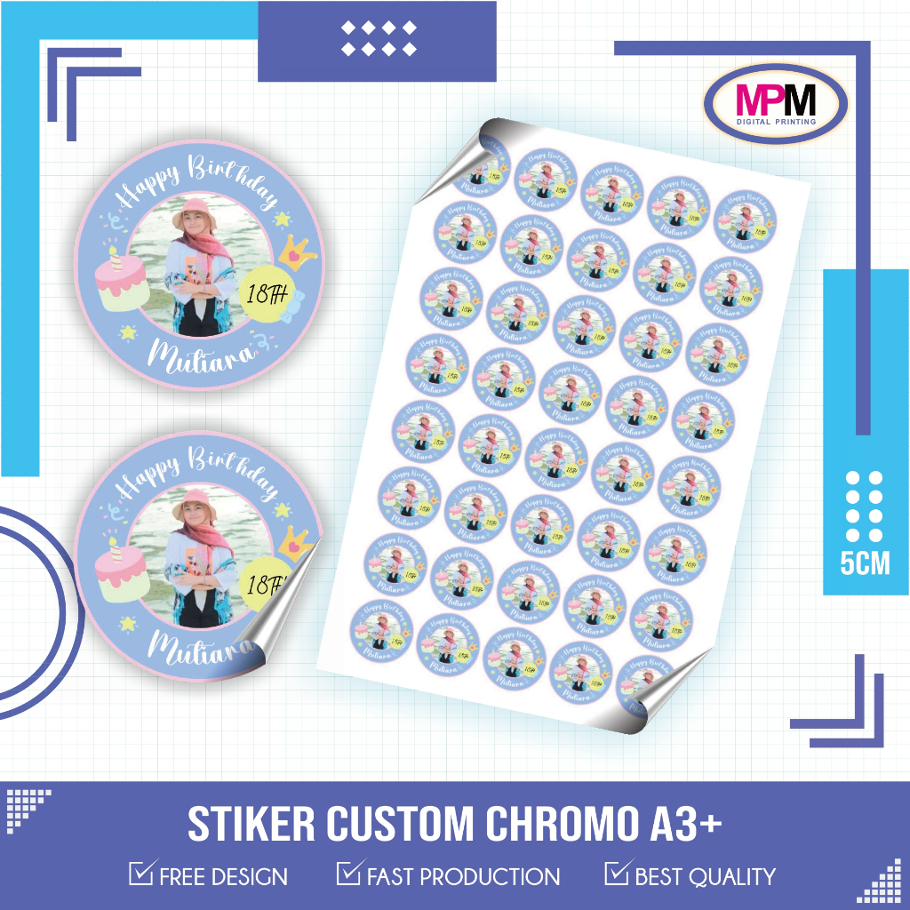Sticker A3+ Food Beverage label Material bontaq/cromo (Free Cut ...