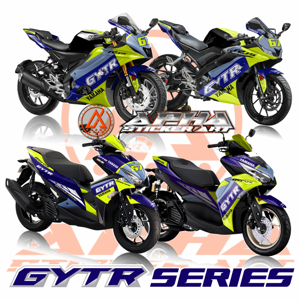 Sticker Decal Yamaha Aerox new | Aerox Old | R15 V3 | R15 V4 Theme GYTR ...
