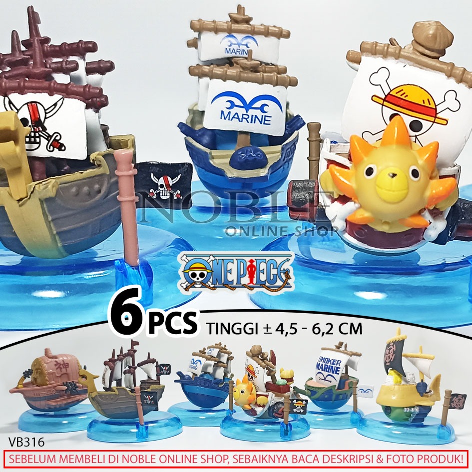 [6 Pcs] Marine Pirate Ship One Piece Ship Boat Collection of Unique ...