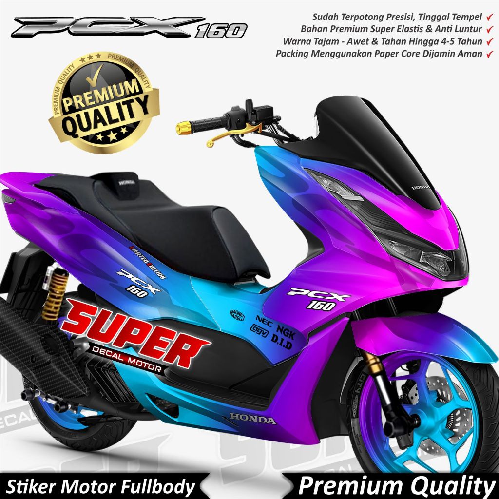 Sticker Decal Honda PCX 160 2022 Full Body Cool Chameleon Color ...