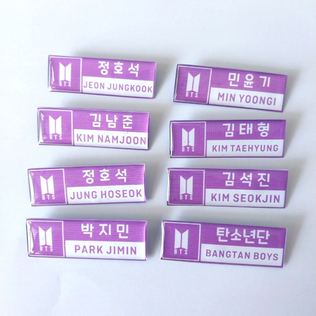 Pin BTS NAME TAG NAME TAG Nameplate Brooch BANGTAN BOYS MEMBER ...