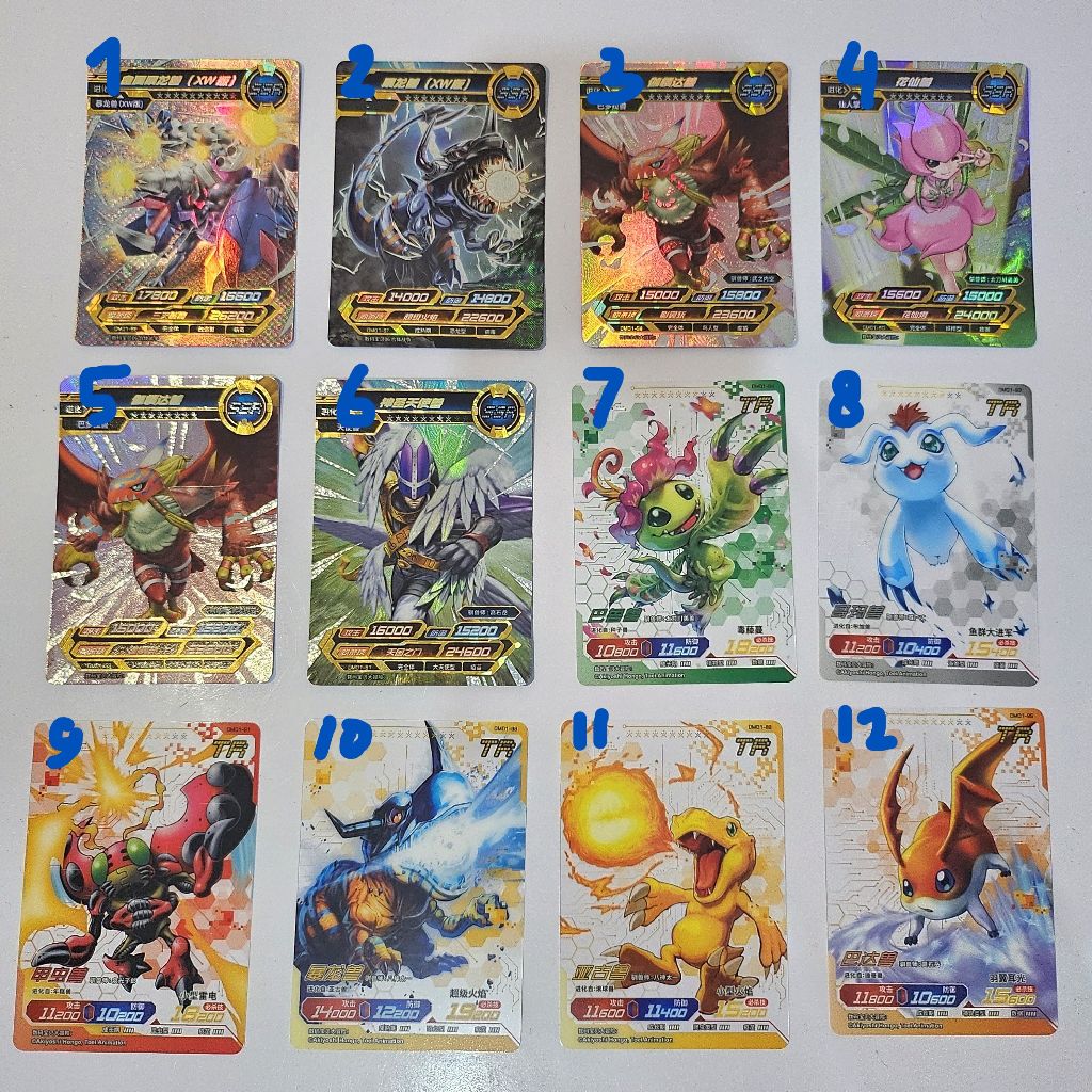 [OFFICIAL Kayou] Original Digimon Holo SSR TR TGR Collection Card ...