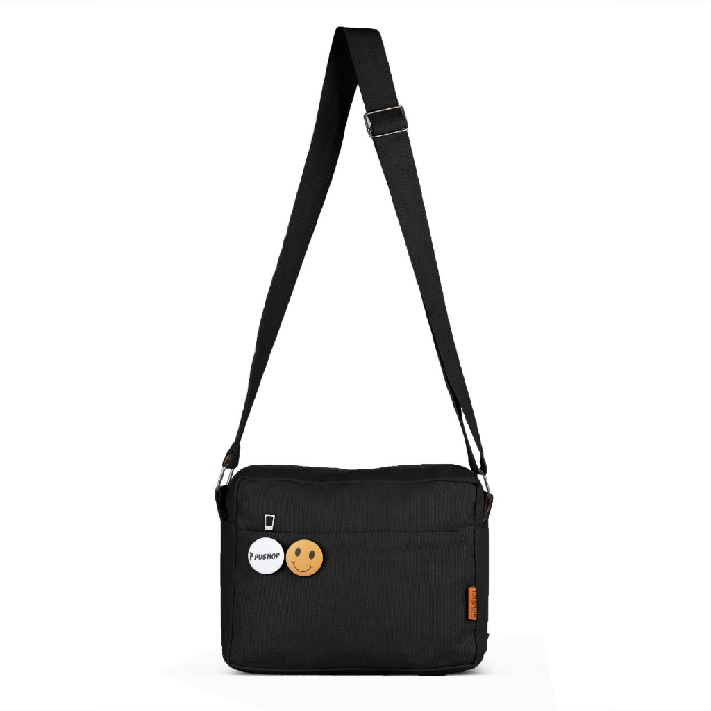 Pushop - Makoto Canvas Sling Bag - Unisex Sling Bag for Men (FREE PIN ...