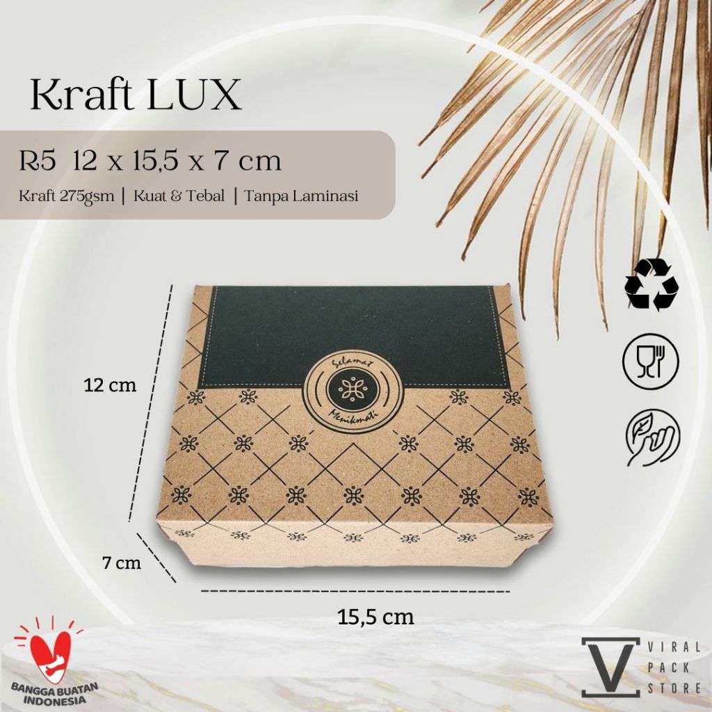 Cake Box R5 Kraft LUX 12x16 Chocolate Snack Box Bread Box Snack Box ...