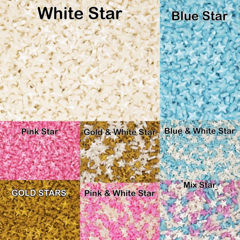 SPRINKLE/SPRINKEL/SPRINKLES/SUGAR BEADS/MUTIARA/STAR CAKE DECORATION ...