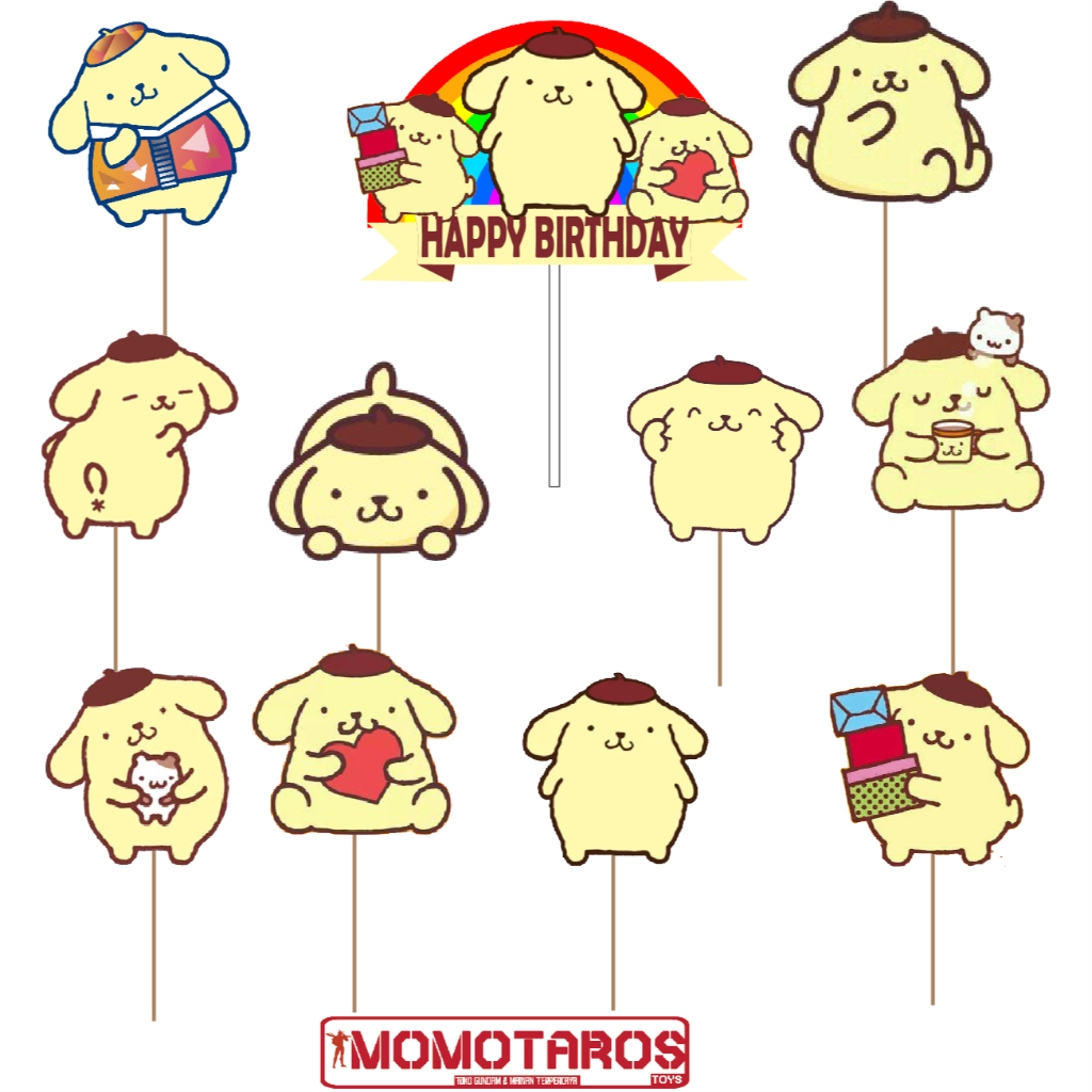 Purin 02 pompom cake Topper contains 11 pcs | Shopee Philippines