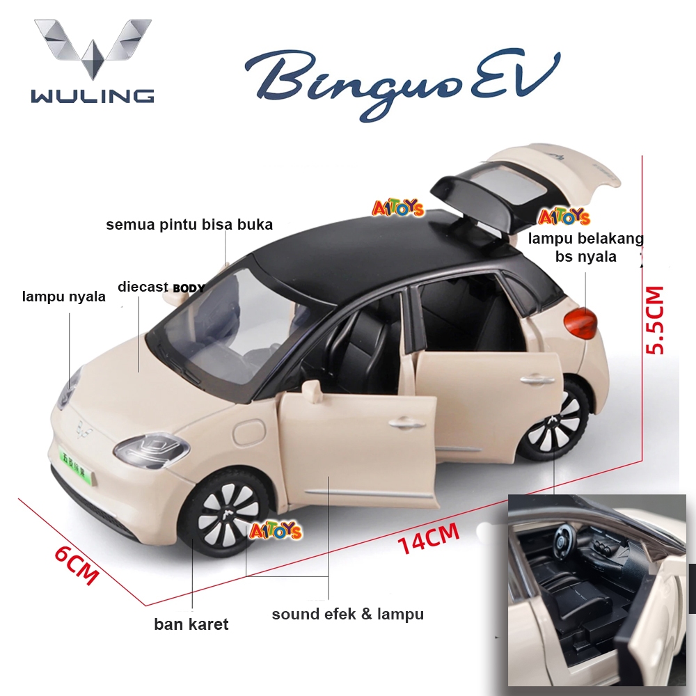 Diecast Wuling Bingo car Miniature Wuling Binguo toy car Wuling Bingo ...