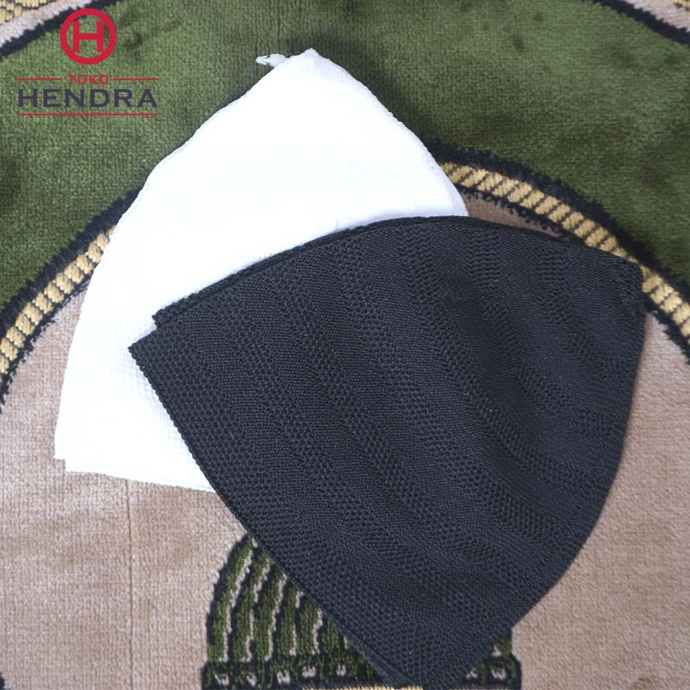 HITAM PUTIH Black And White Canoe Skullcap Hajj And Umrah Caps | Shopee ...