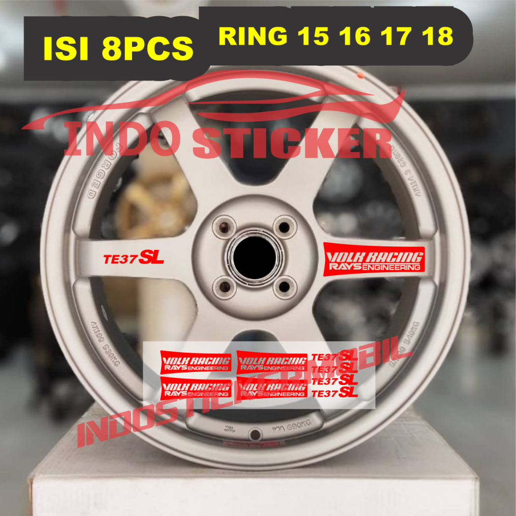 Sticker VOLK RACING RAYS TE 37 STICKER VOLK RACING RAYS ENGINIRING TE37 ...