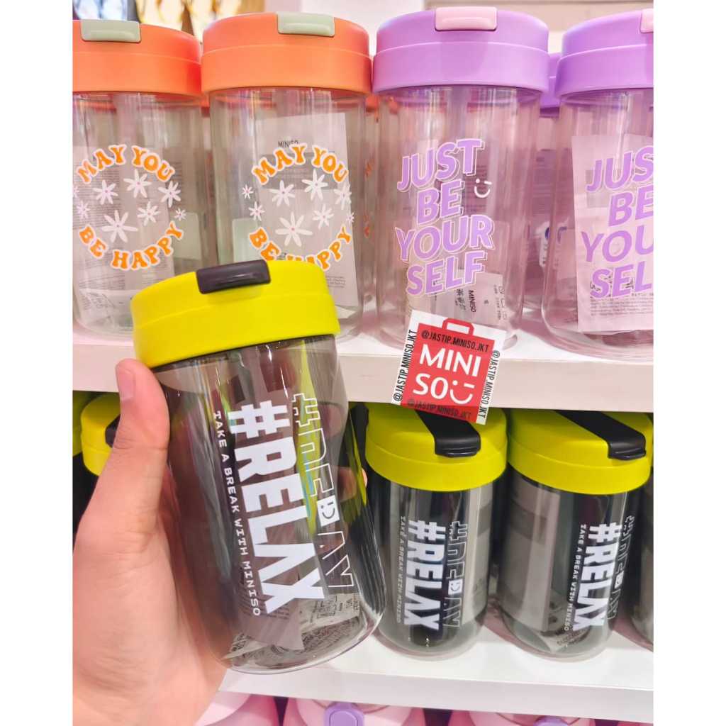 MINISO Elegant Sports Straw Drinking Bottle (500ml) | Shopee Philippines