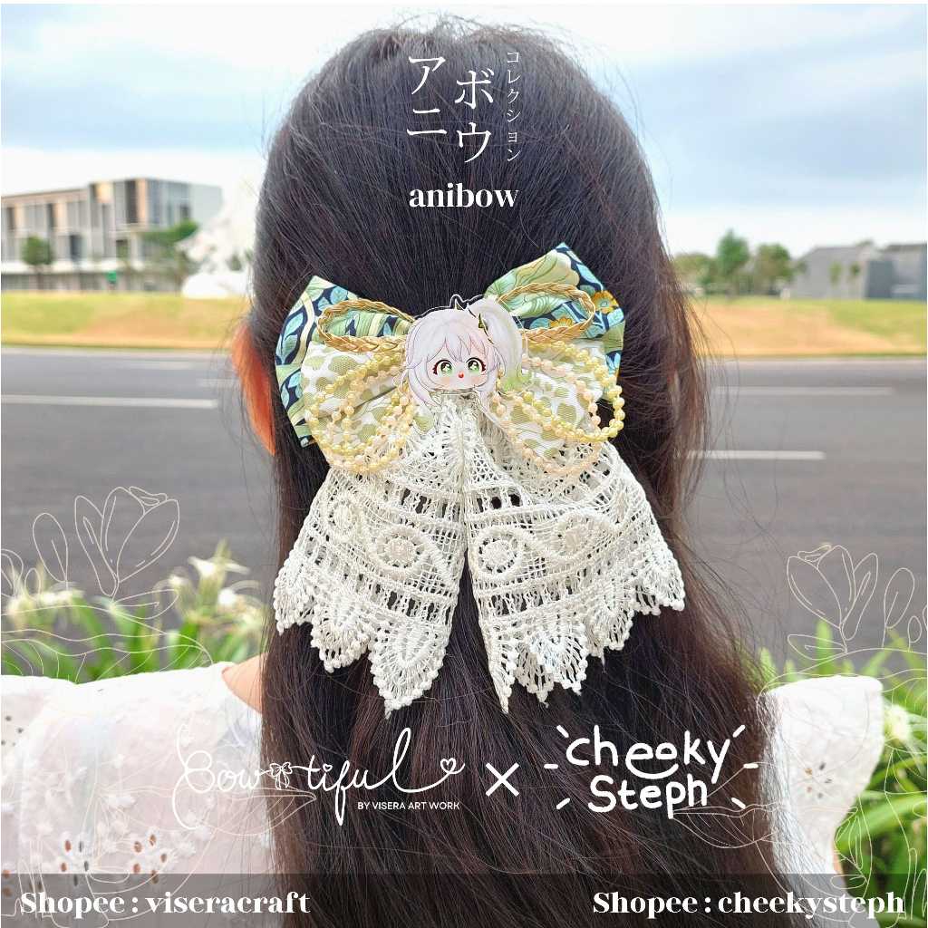 Anibow Nahida 5 Genshin Impact Bow Hairpin Cosplay Accessories ...