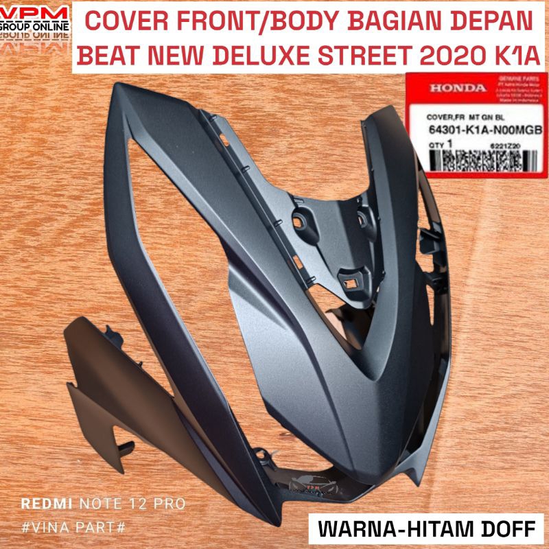 HITAM Front panel cover front shield beat new led deluxe street K1A ...