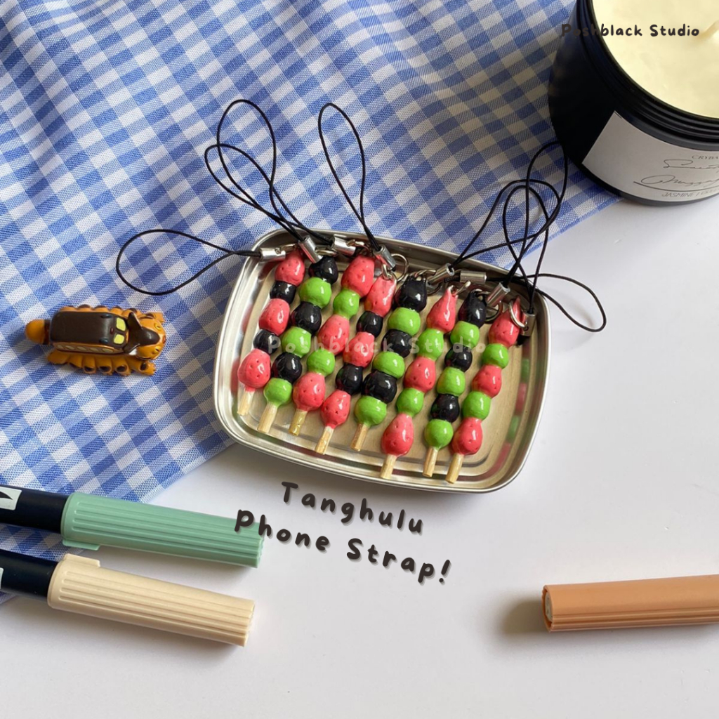 GANTUNGAN HP Poshblack | Handmade Tanghulu Clay cell phone/key chain ...