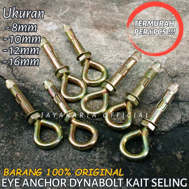 Eye anchor Dynabolt 8mm 10mm Dynabolt anchor Heavy duty gold Original ...