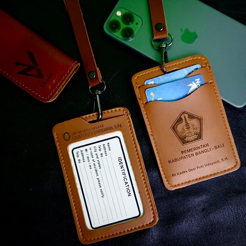 Id CARD NAME TAG 3 CARD SLOT (FREE CUSTOM LOGO GRAVIR) | Shopee Philippines