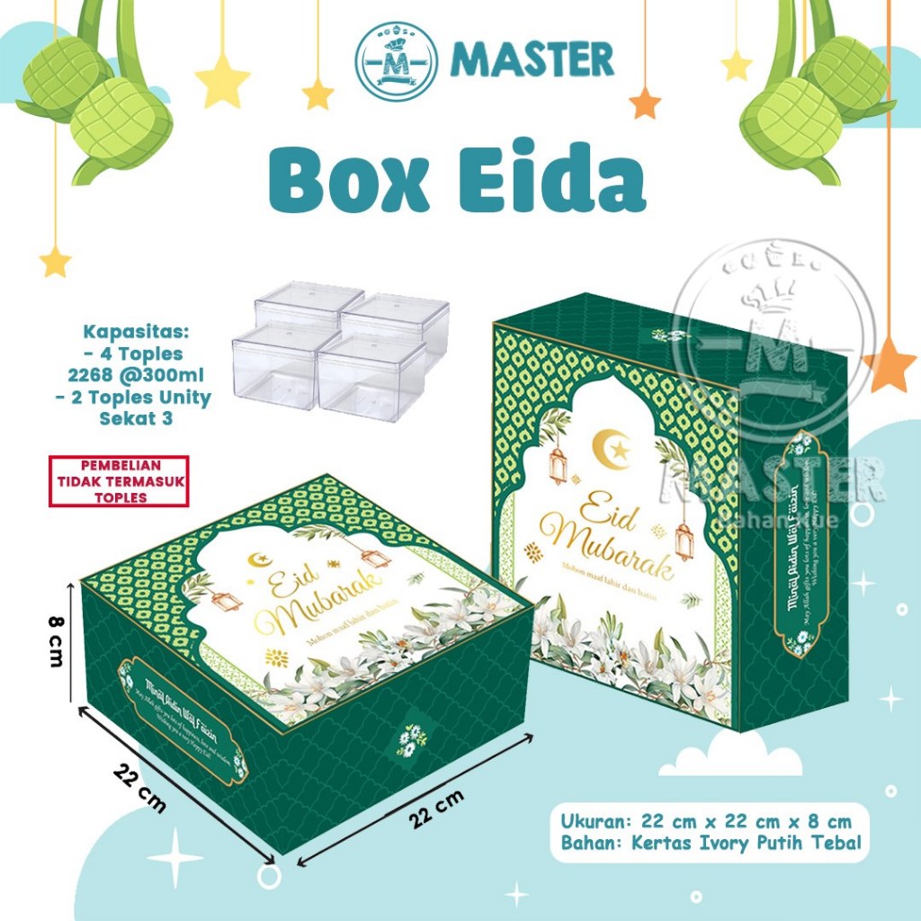 Eida Eid Box For Cakes, Bread 22x22x8cm/eid Box [1 lbr] | Shopee ...