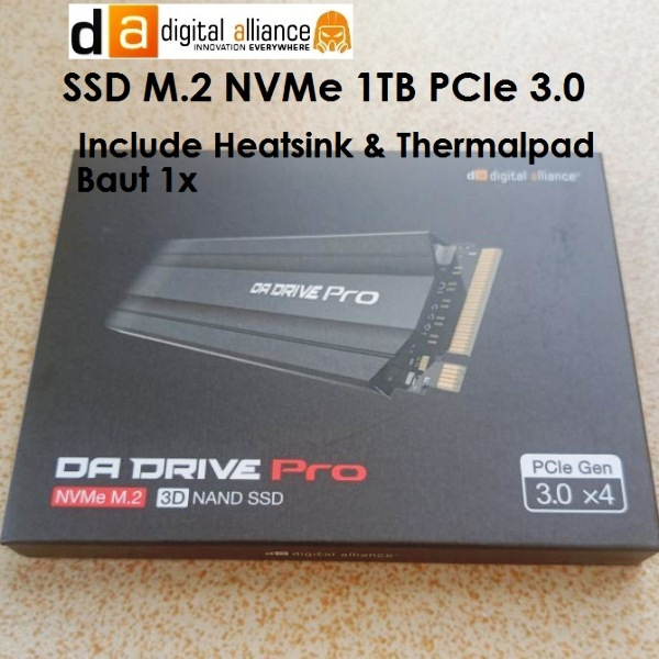 Digital Alliance SSD M.2 NVMe PCIe 3.0 512GB DA Drive Pro With Heatsink ...