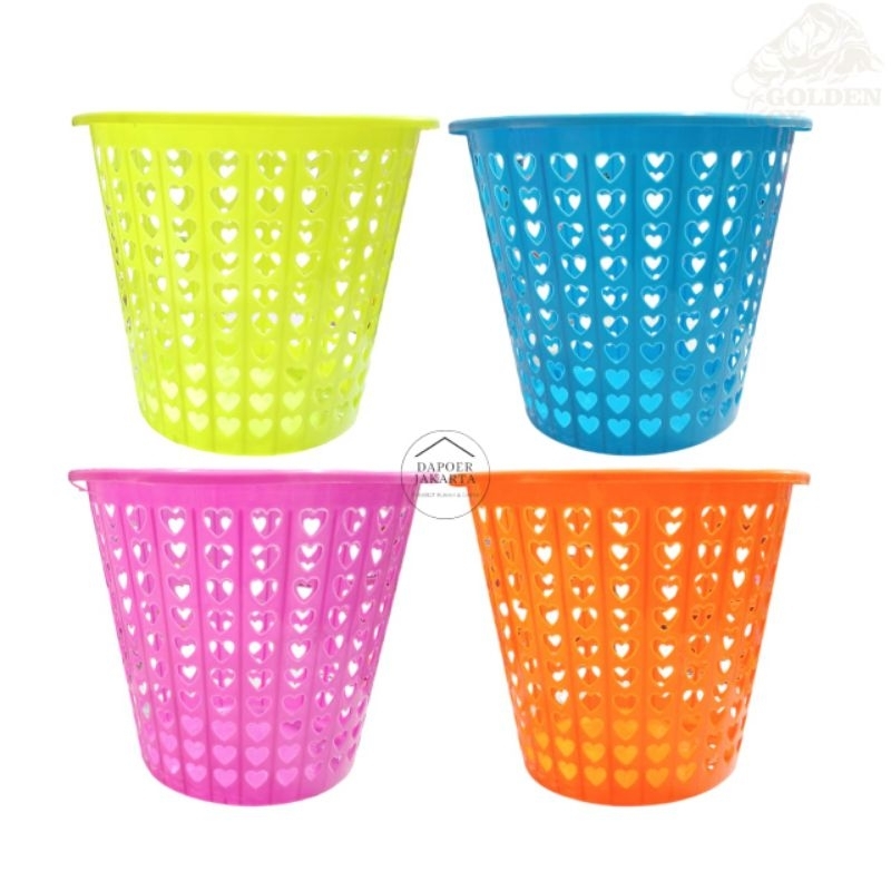 LOVE MEDIUM TRASH BASKET 100% ORIGINAL/PLASTIC TRASH BASKET/PLASTIC ...