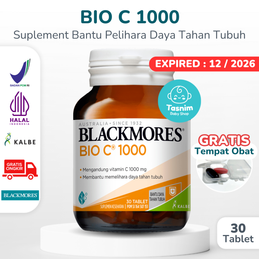 Tbs - Blackmores - BIO C 1000 Tabs - Kalbe 30 Tablets - BPOM - Halal ...