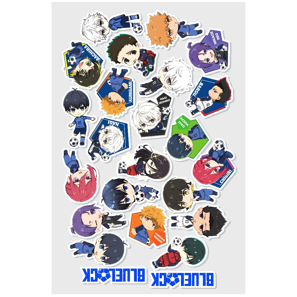 Anime Isagi yoichi Football Blue Lock Sticker, Nagi Seishiro, Bachira ...