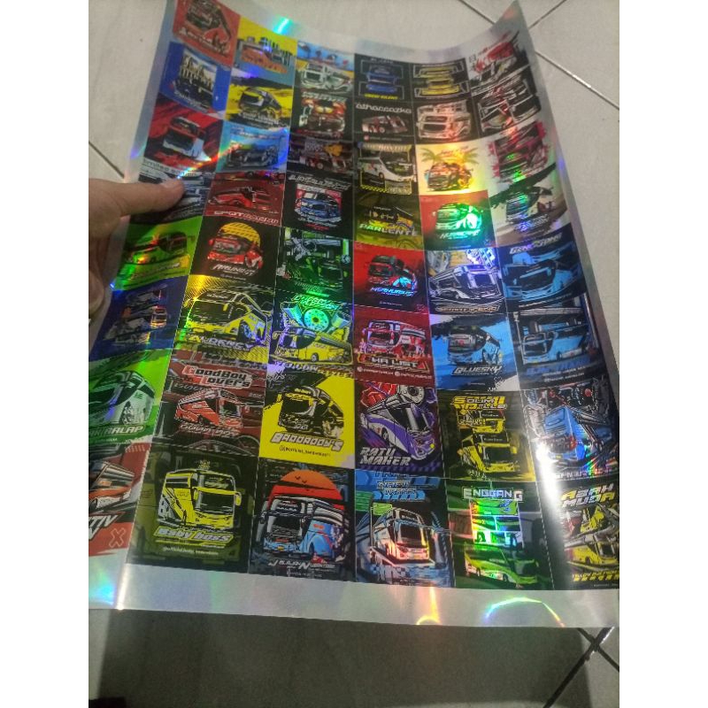 48 pcs anto air hologram stickers/mixed bus mania stickers in 1 sheet ...