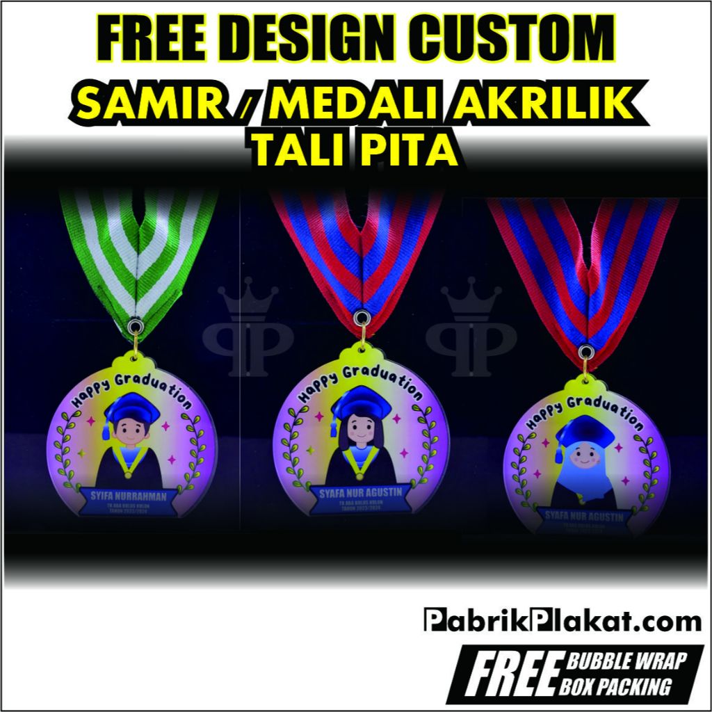 I I Samir Graduation After Student Acrylic PRINT UV I Ribbon Strap ...