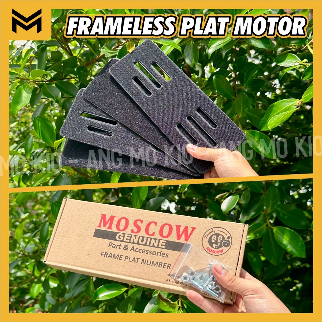 FRAMELESS NUMBER PLATE STICKED PNP UNIVERSAL INCLUDE BOLT BHOSING PLATE ...