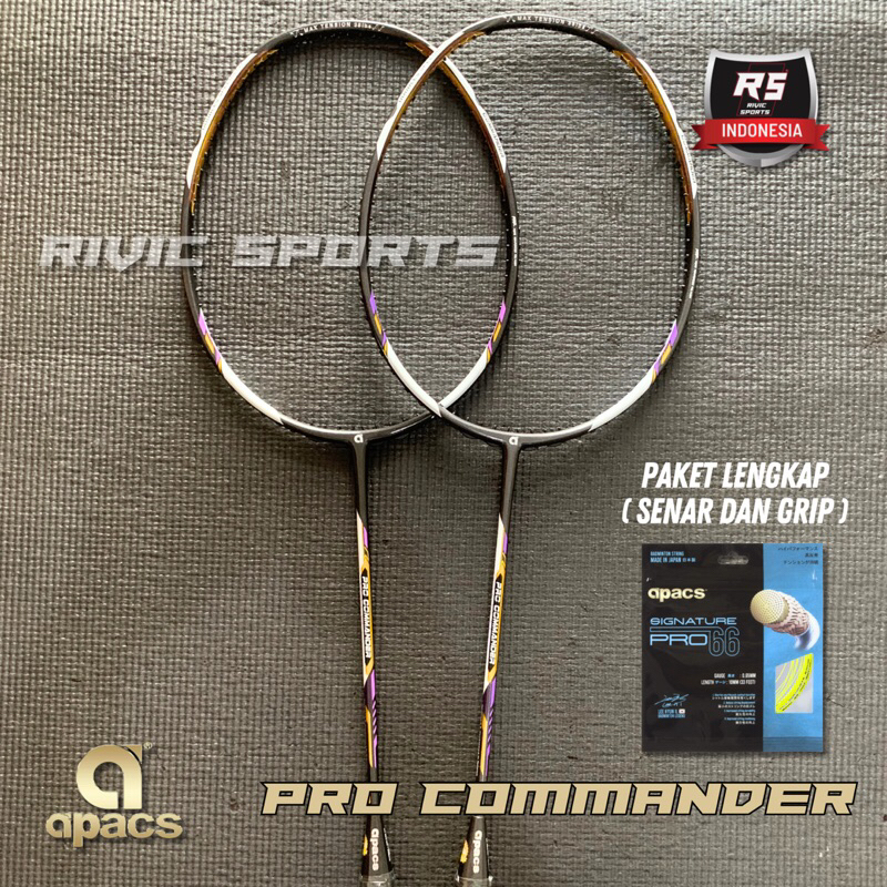 Apacs PRO COMMANDER Badminton Racket 100% Original Strings And Grips ...