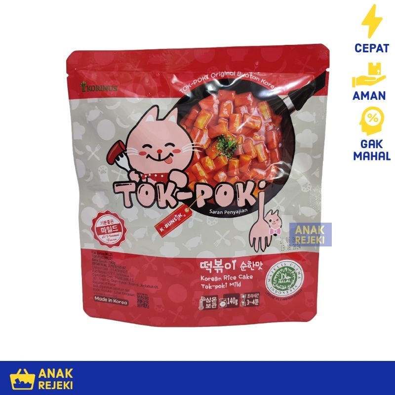 Tokpoki Mild K-Bunsik 140gr - Tok-poki Toppoki Tteokpoki Korea Halal ...