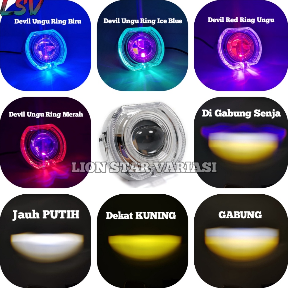 CAHAYA Projie Biled Cut Off High Low CR7 Headlights Plus Shroud BMW ...