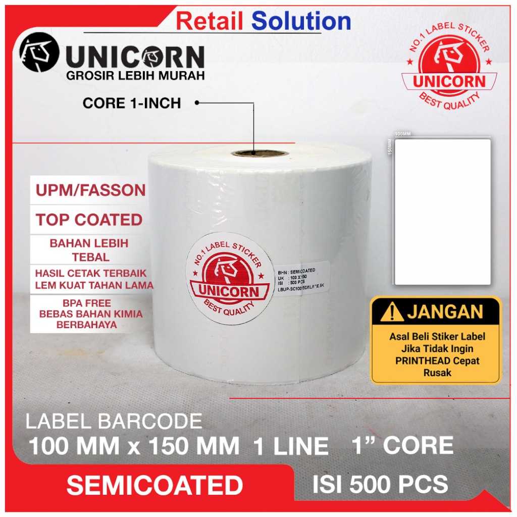 Shopee Receipt Address Label Sticker 100x150 mm 4" x 6" @ 500 pcs ...