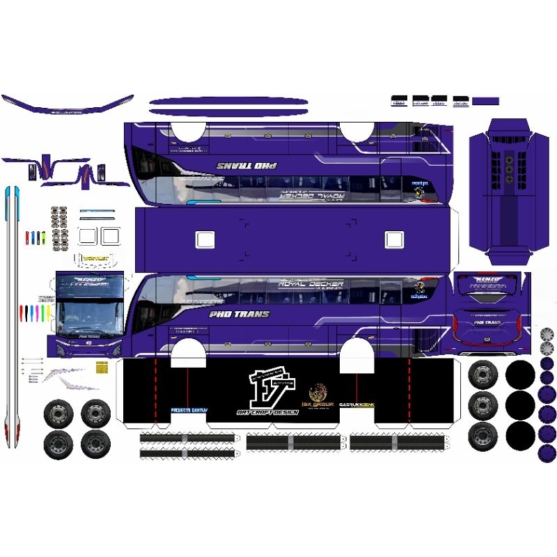 50-scale trans PhD bus papercraft Sheet non Lamination | Shopee Philippines