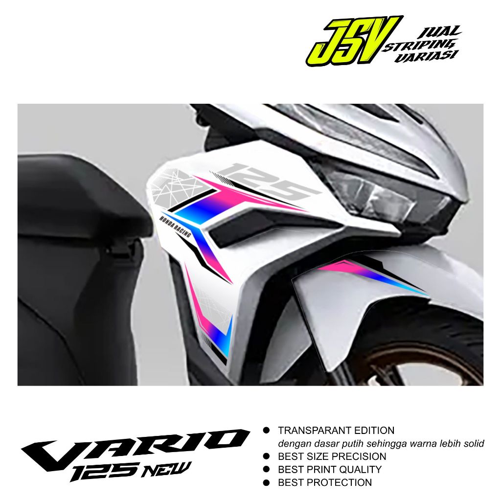 Vario 125 Transparent Striping New UV Sticker Honda CLICK 125 Variation ...
