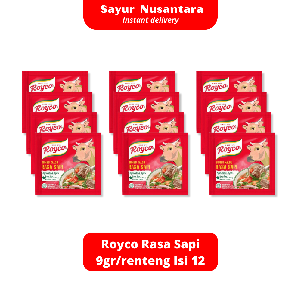 Royco Beef Sachet 9gr/renteng Contains 12 - Indonesian Vegetables ...