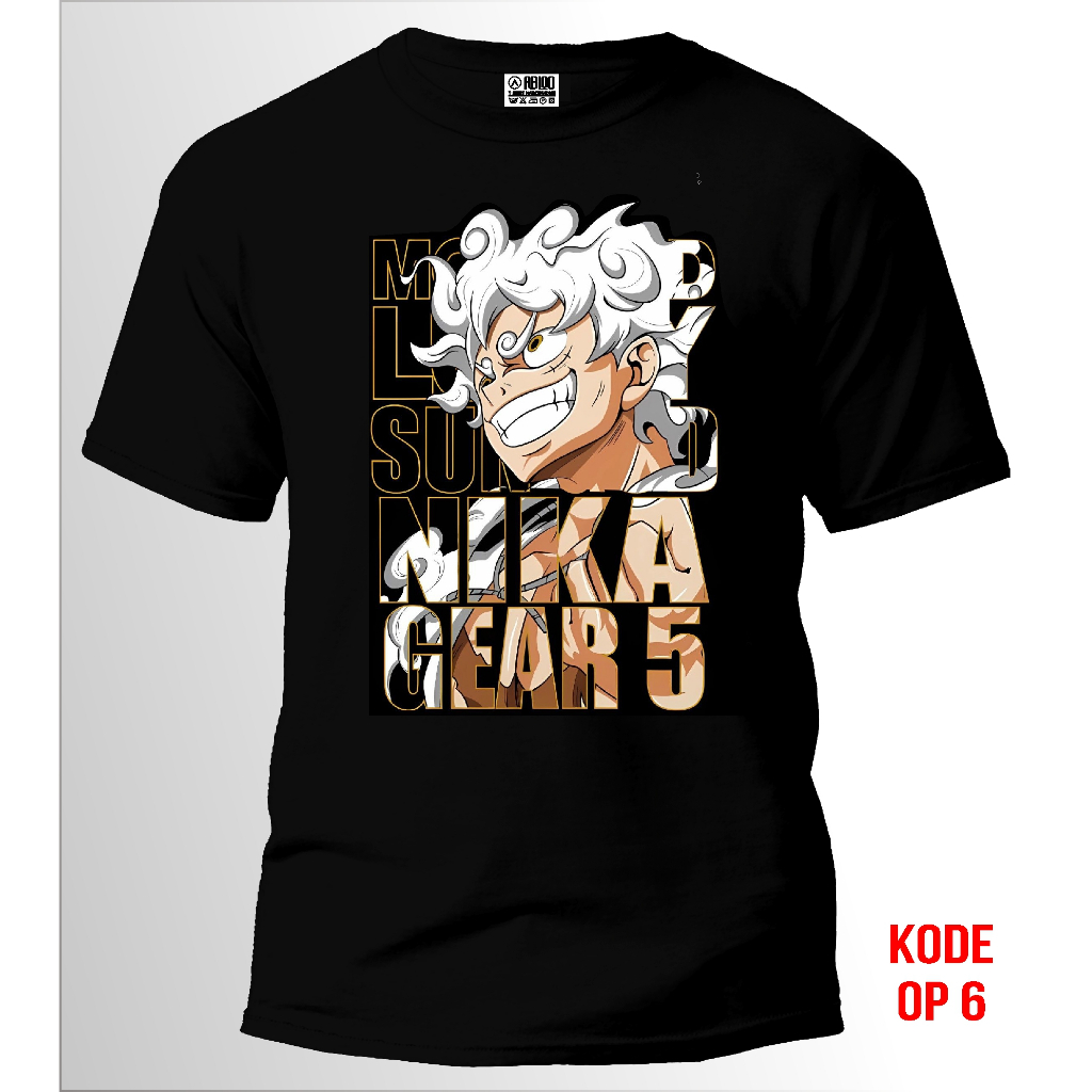 ABLOO ONE PIECE LUFFY GEAR 5 Anime T-shirt, 24s material. Monkey D ...