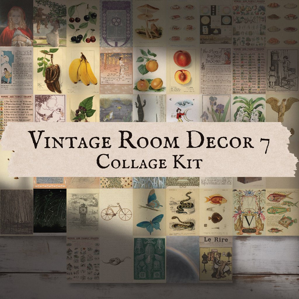 VINTAGE WALL DECOR 7 - COLLAGE KIT - AESTHETIC WALL ART | Shopee ...