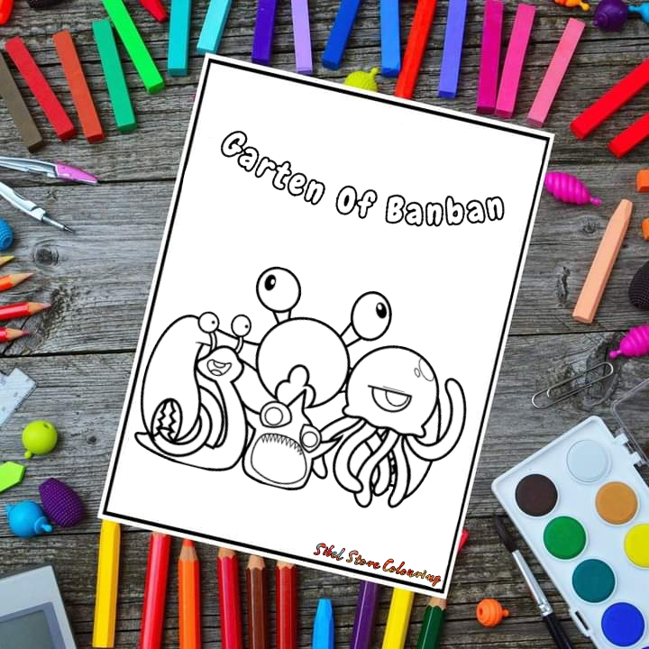 Garten of Banban V4 Themed Children's Coloring Paper Drawing Paper/ (18 ...